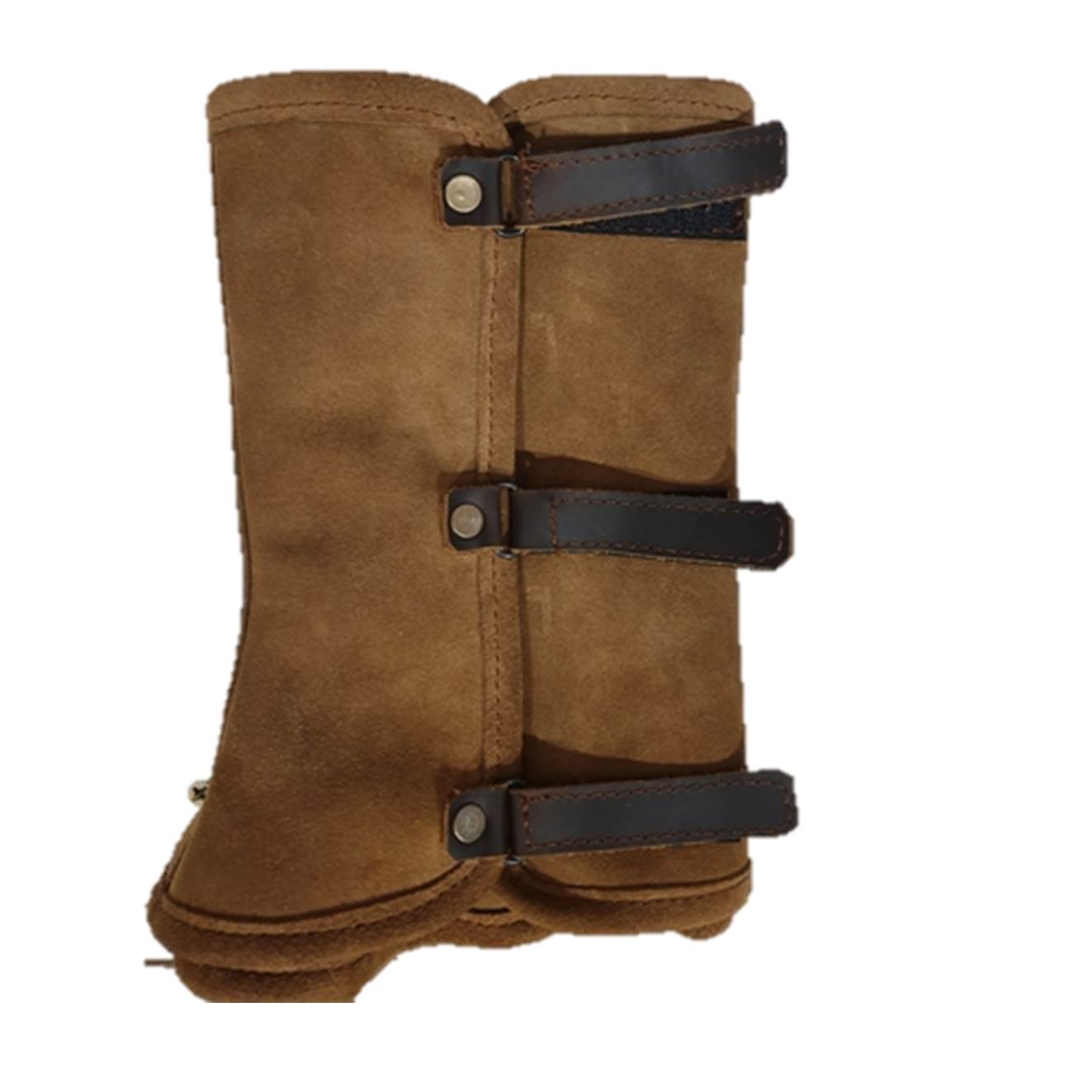 Polaina piel artesanal, con cuatro hebillas o velcro